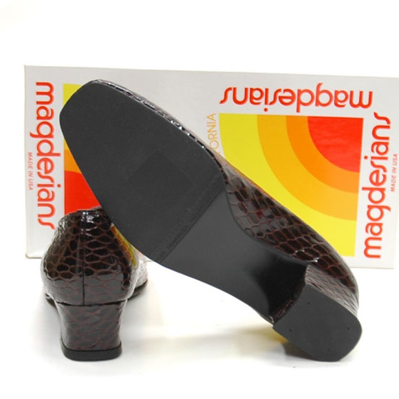Magdesians | Shoes | Magdesians Made In Usa Rita Cobra Brown Patent ...